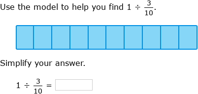 IXL | Divide whole numbers by fractions using models | 6th grade math