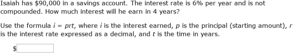 IXL | Simple interest: find the interest | 7th grade math