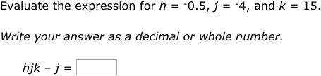 IXL - Evaluate variable expressions involving rational numbers (Algebra 1 practice)