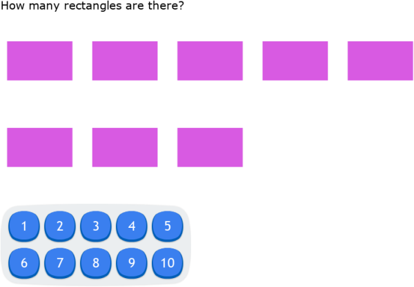 IXL | Count shapes in rows - up to 10 | Pre-K math