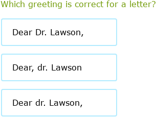 IXL | Greetings and closings of letters | 5th grade language arts