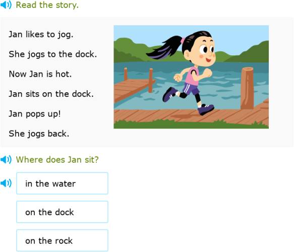 IXL | Read short o stories | Kindergarten language arts