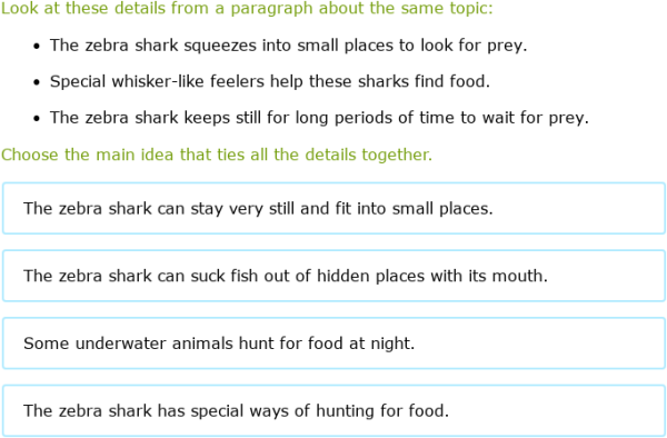 IXL Use Key Details To Determine The Main Idea 5th Grade Language Arts