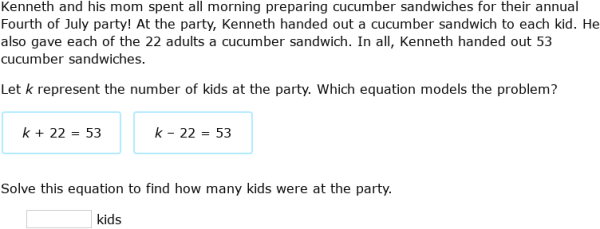 IXL | Solve one-step addition and subtraction equations: word problems ...