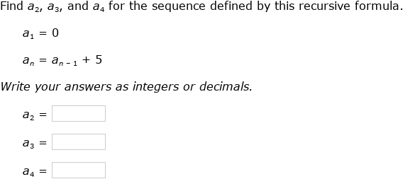 IXL - Checkpoint: Sequences (Algebra 1 practice)