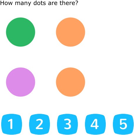 IXL - Count dots - up to 5 (Pre-K math practice)