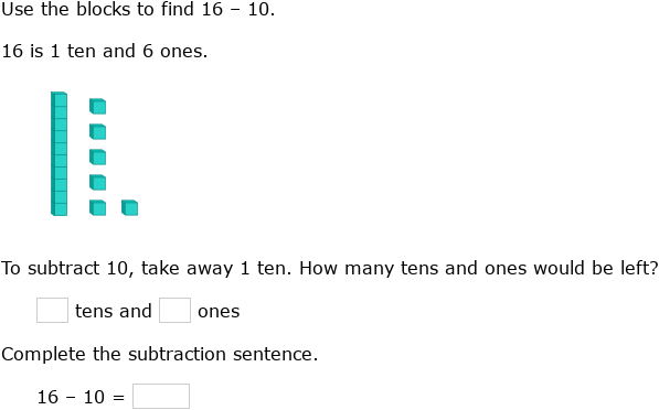 IXL | Use models to subtract a multiple of ten from a two-digit number ...