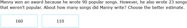 IXL | Estimate sums and differences with two-digit numbers: word ...