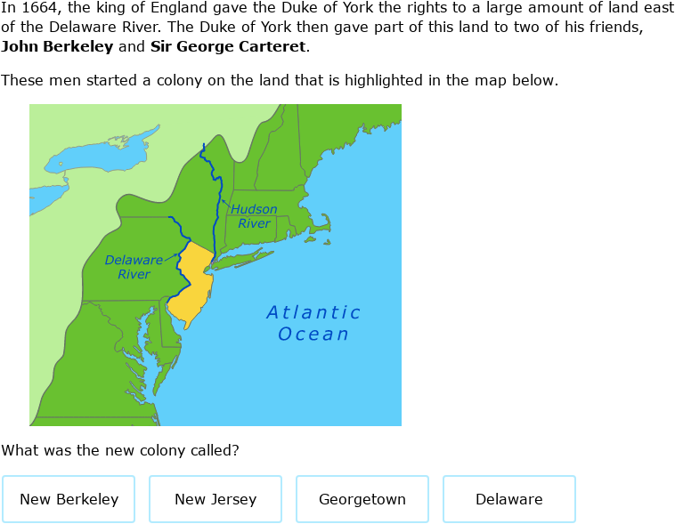 Middle Colonies Economy Map