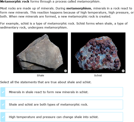 IXL | Introduction to the rock cycle | 6th grade science