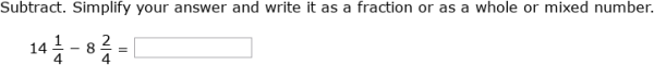 IXL | Subtract mixed numbers with like denominators: regrouping | 6th ...