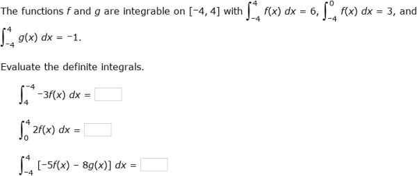 IXL - Properties of definite integrals (Calculus practice)
