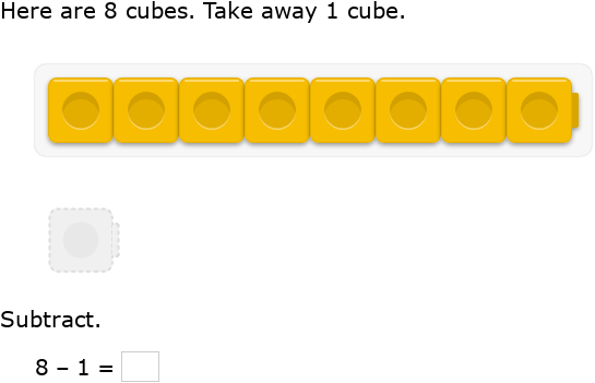 IXL | Subtract with cubes - numbers up to 10 | Pre-K math