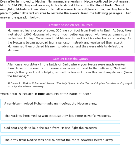 IXL | Origins of Islam | 8th grade social studies