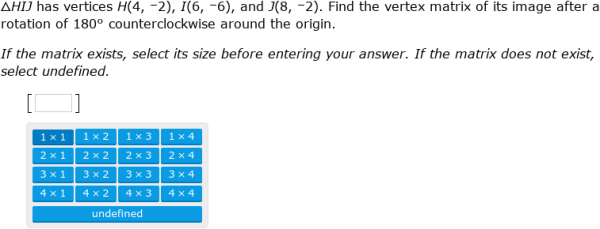 IXL - Transformation matrices: write the vertex matrix (Geometry practice)