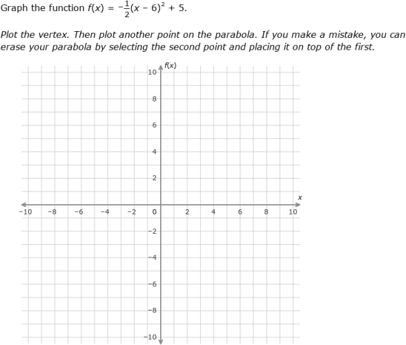IXL - Graph quadratic functions in vertex form (Algebra 2 practice)