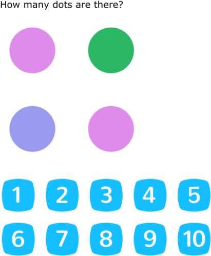 IXL | Count dots - up to 10 | Kindergarten math
