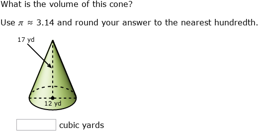 IXL | Volume of cones | 7th grade math