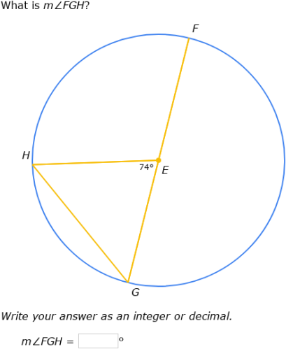 IXL - Inscribed angle theorem I (Geometry practice)