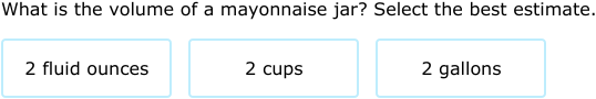 IXL | Choose customary units of volume | 4th grade science