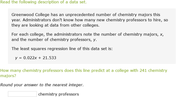 IXL - Interpret regression lines (Algebra 1 practice)