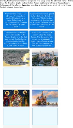 IXL | The Byzantine Empire | 7th grade social studies