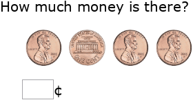 IXL | Count money - pennies only | 1st grade math