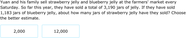 IXL | Estimate sums and differences: word problems | 5th grade math