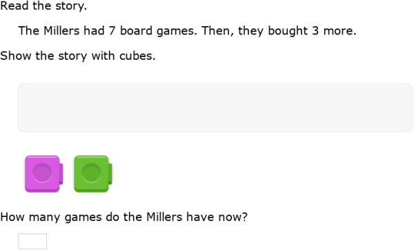 IXL | Build cube trains to solve "add to" word problems - sums up to 10 ...