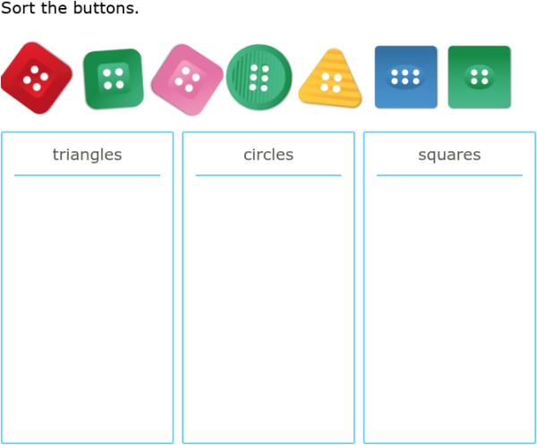 IXL | Classify and sort by shape | Kindergarten math