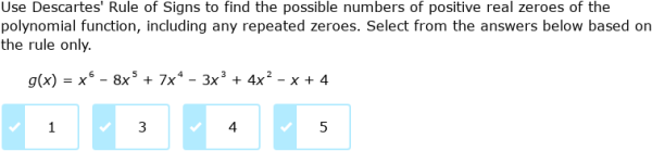 IXL - Descartes' Rule of Signs (Algebra 2 practice)