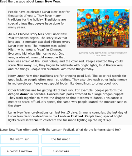 IXL | Lunar New Year | 3rd grade social studies