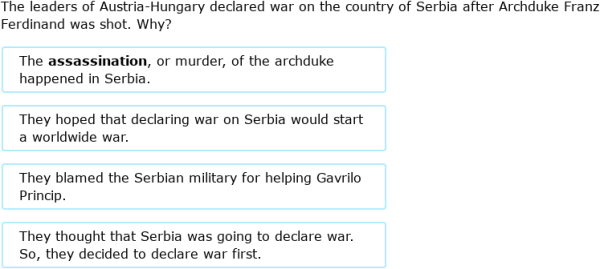 IXL | World War I: the road to war | 5th grade social studies