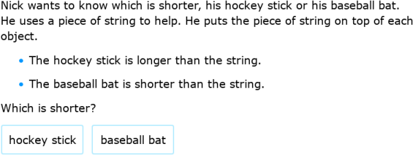 IXL | Indirect comparison | 1st grade math