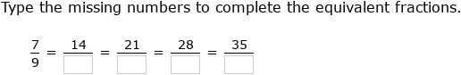 IXL | Patterns of equivalent fractions | 5th grade math