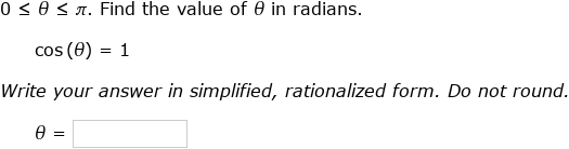 IXL - Inverses of sine and cosine: radians (Algebra 2 practice)