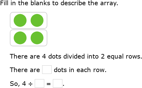IXL | Write division sentences for arrays: divide by 2 and 5 | 1st ...