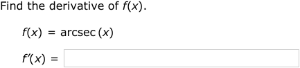 IXL - Find derivatives of inverse trigonometric functions (Calculus practice)