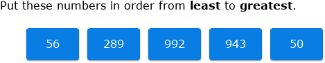 IXL | Put numbers up to 1,000 in order | 4th grade math