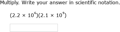 IXL | Add, subtract, multiply, and divide numbers written in scientific ...