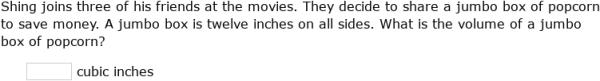 IXL | Volume of cubes and rectangular prisms: word problems | 7th grade ...