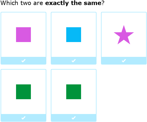 IXL | Same and different | Kindergarten math