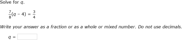 IXL | Solve two-step equations with fractions | 8th grade math