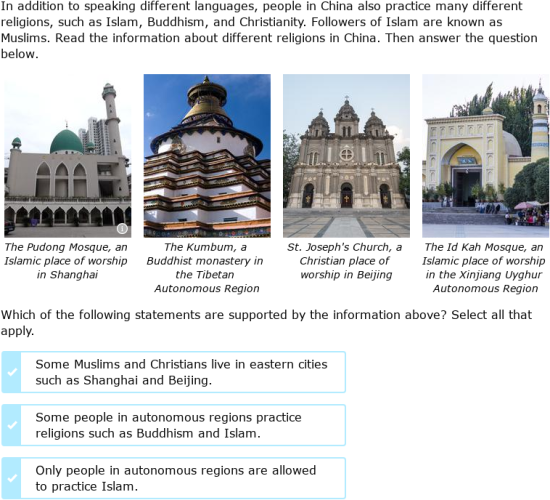 IXL | Country profile: China | 7th grade social studies