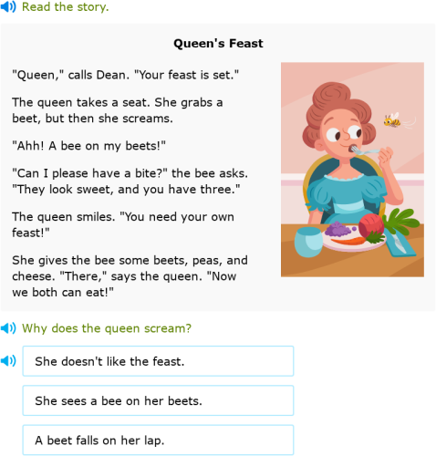 IXL | Read vowel team stories: ee, ea | 1st grade language arts