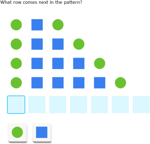 IXL | Find the next row in a growing pattern | 2nd grade math
