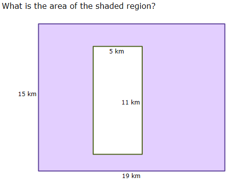 IXL - Area between two rectangles (5th grade math practice)