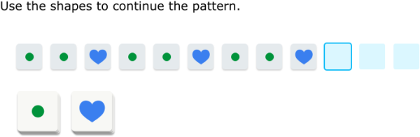 IXL | Complete a pattern | Kindergarten math