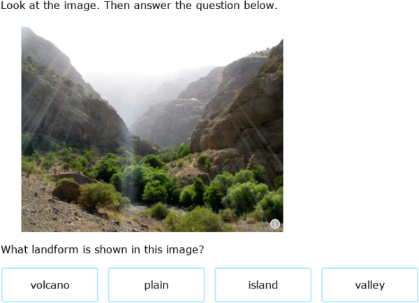 IXL | Identify Earth's land features using photographs | 4th grade science