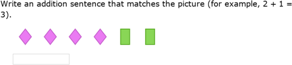 IXL | Write addition sentences to describe pictures - sums to 10 | 1st ...